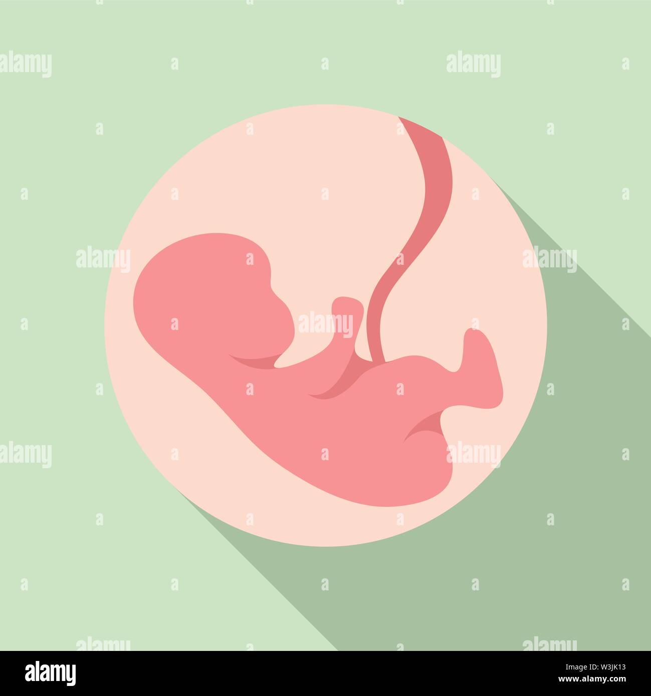 Pregnant baby icon. Flat illustration of pregnant baby vector icon for ...