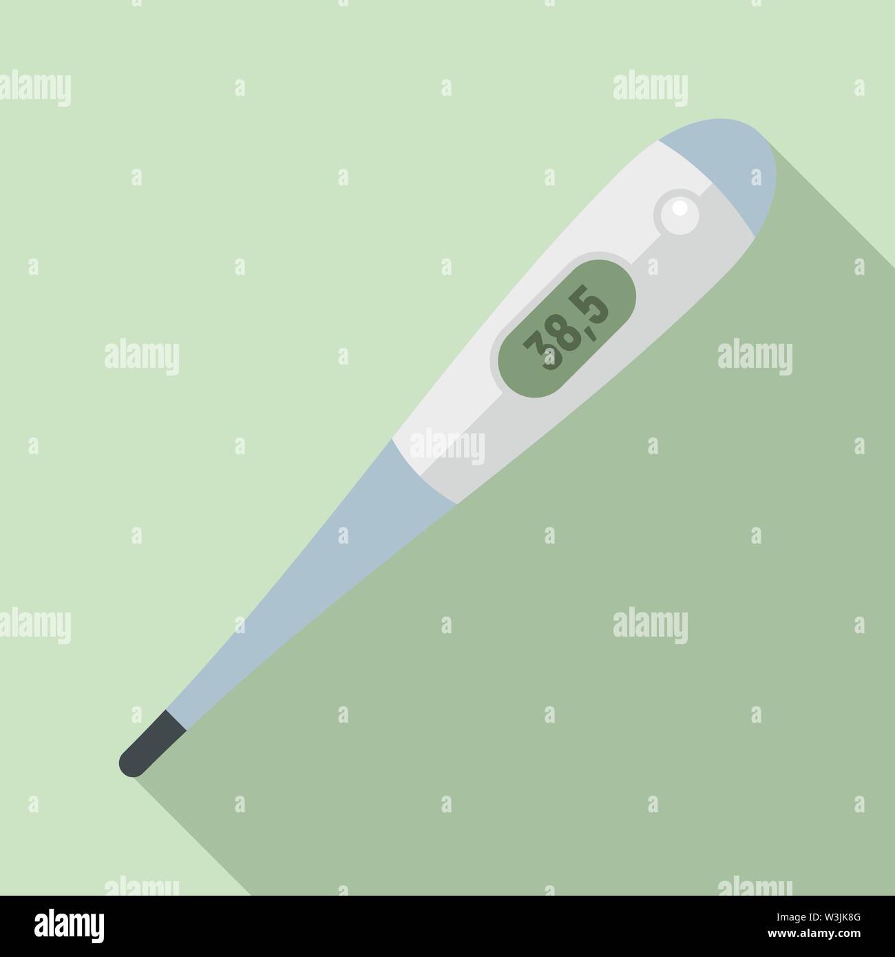 Electronic thermometer icon. Flat illustration of electronic ...