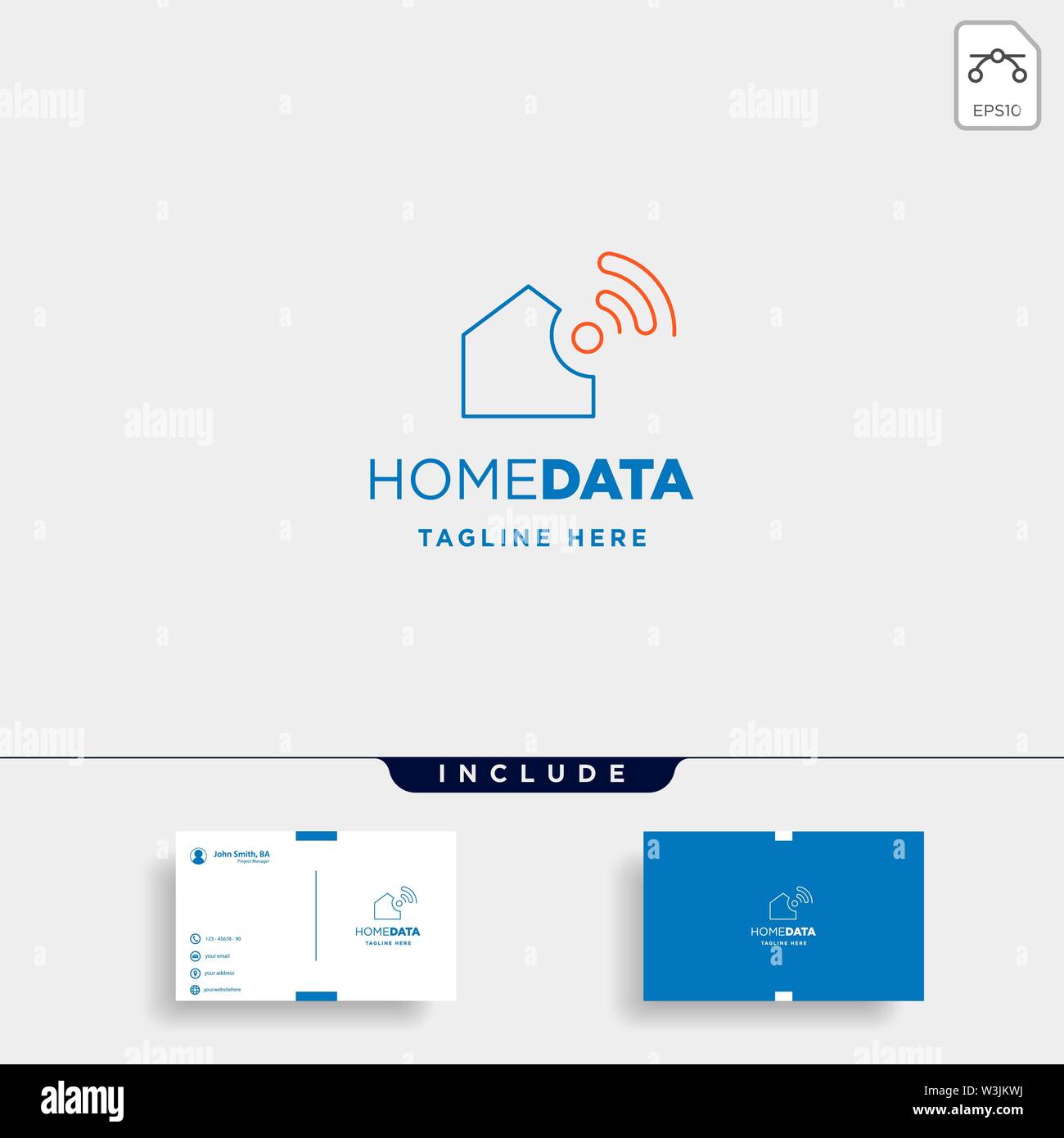home internet logo design vector wifi home icon siymbol sign isolated ...