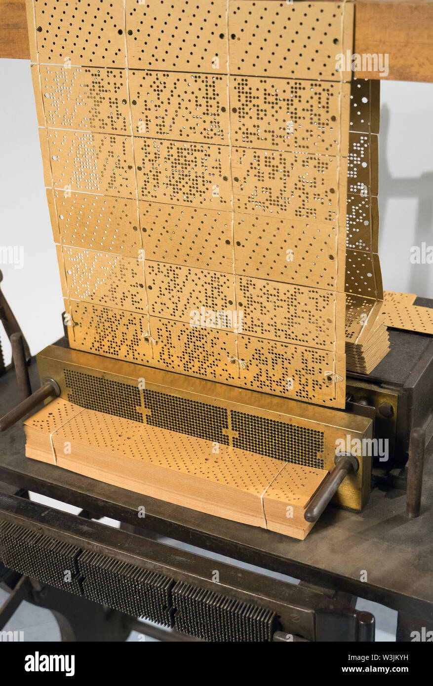 Jacquard card copying machine. Used to copy the cards for Jacquard loom ...