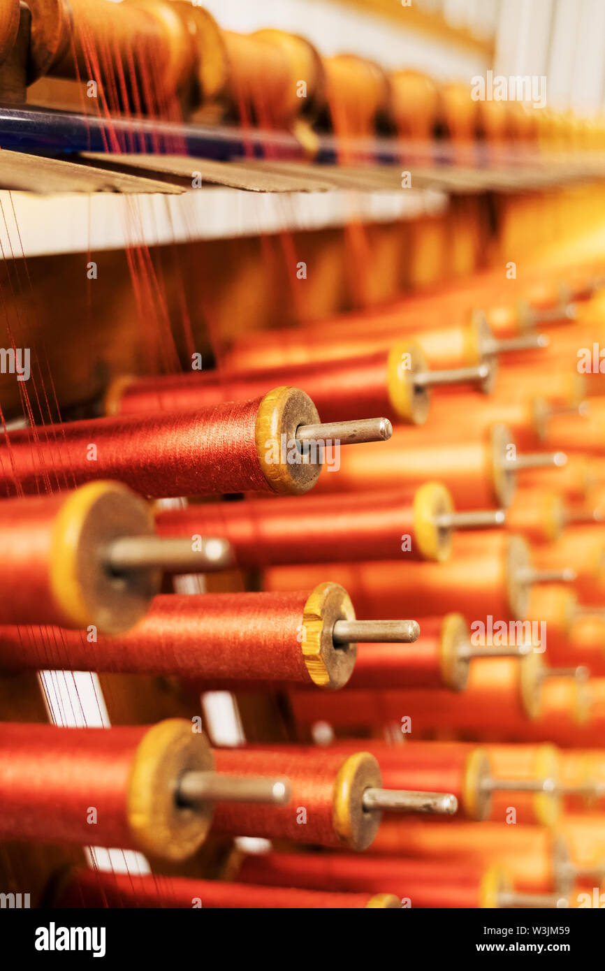 Cone threads textile factory hi-res stock photography and images - Alamy