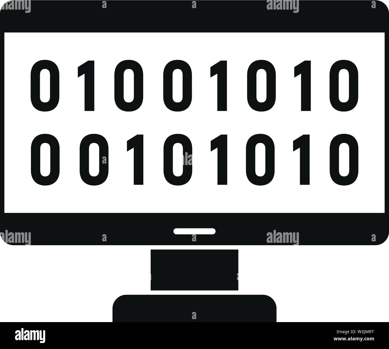 Ai monitor code icon. Simple illustration of ai monitor code vector ...