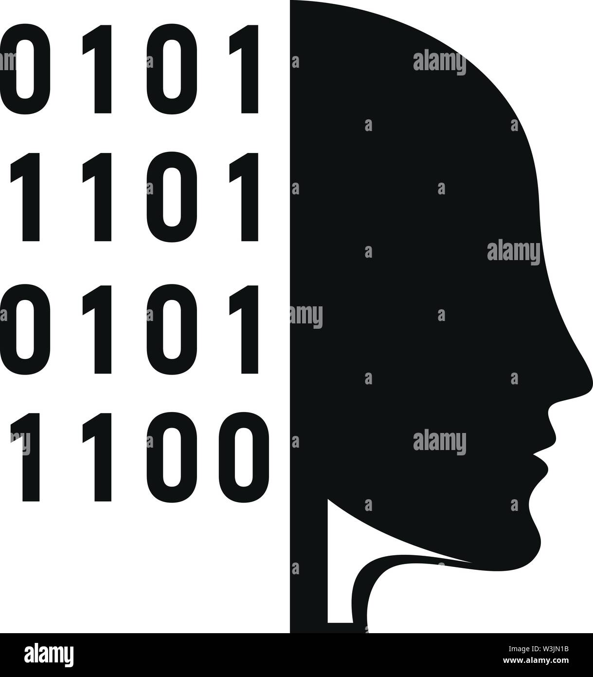 Artificial intelligence icon. Simple illustration of artificial ...