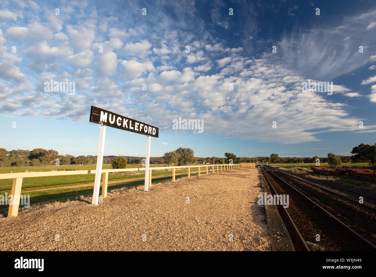 Muckleford Train Station Victoria Australia Stock Photo - Alamy