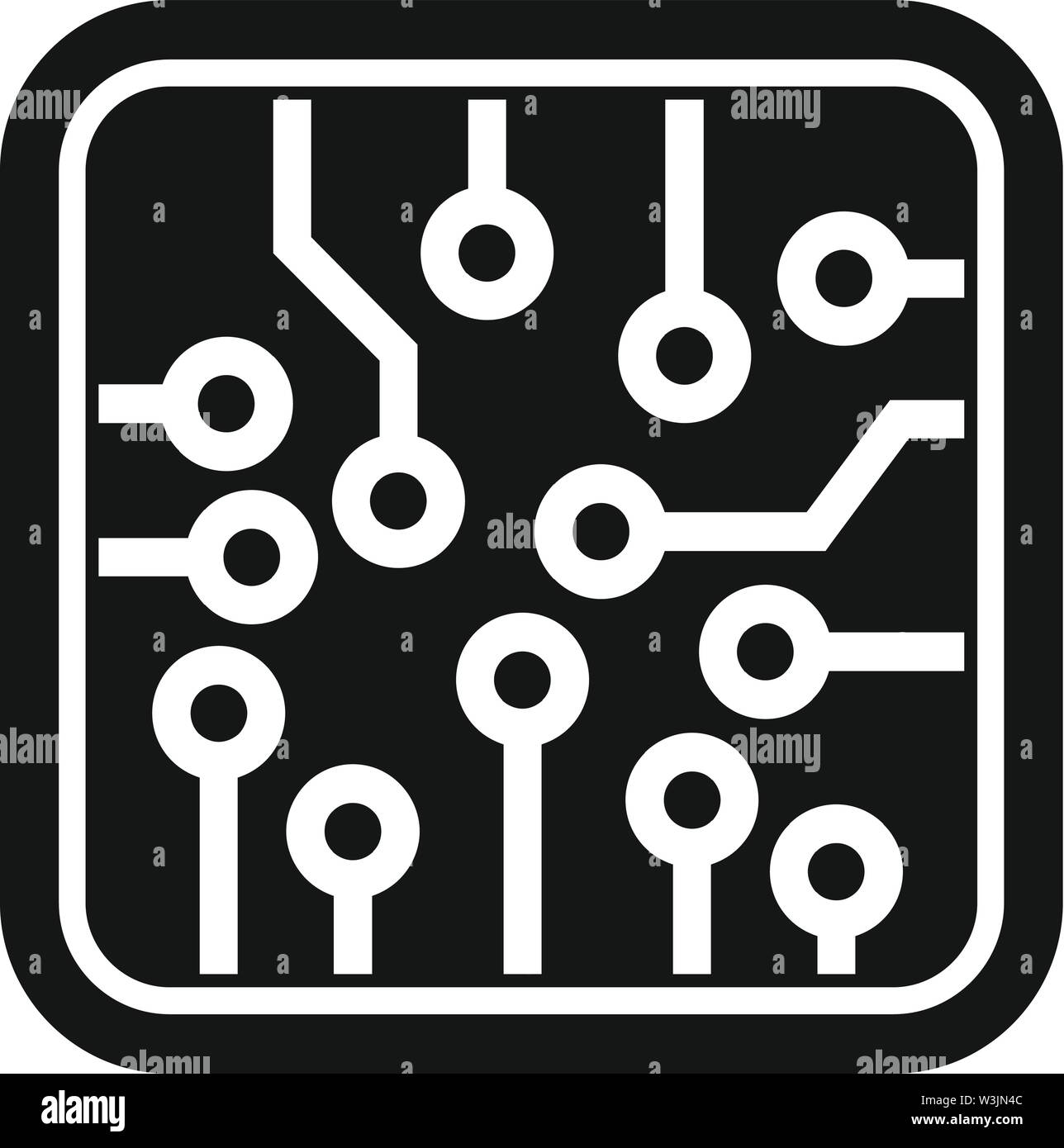 Smart processor icon. Simple illustration of smart processor vector ...