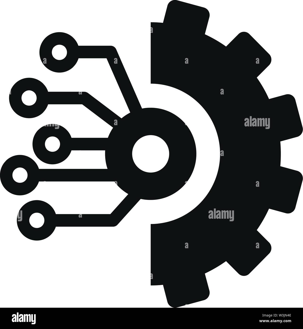 Gear smart ai icon. Simple illustration of gear smart ai vector icon ...
