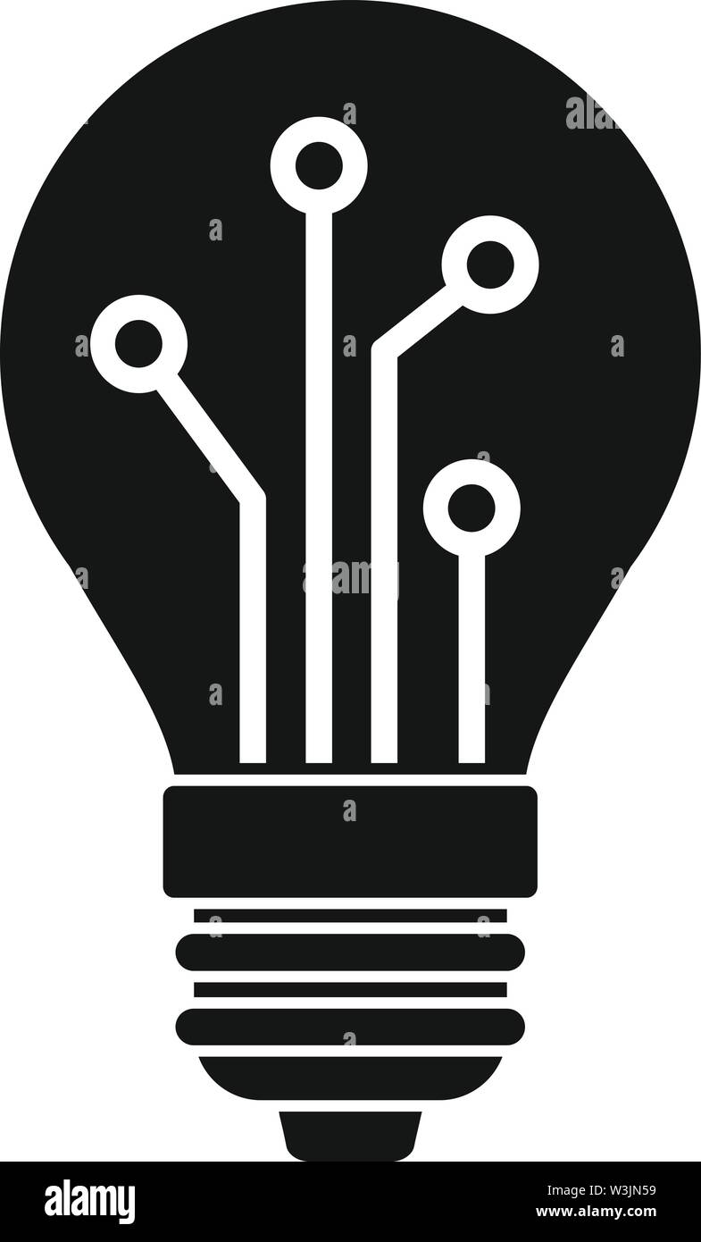 Bulb ai smart icon. Simple illustration of bulb ai smart vector icon ...