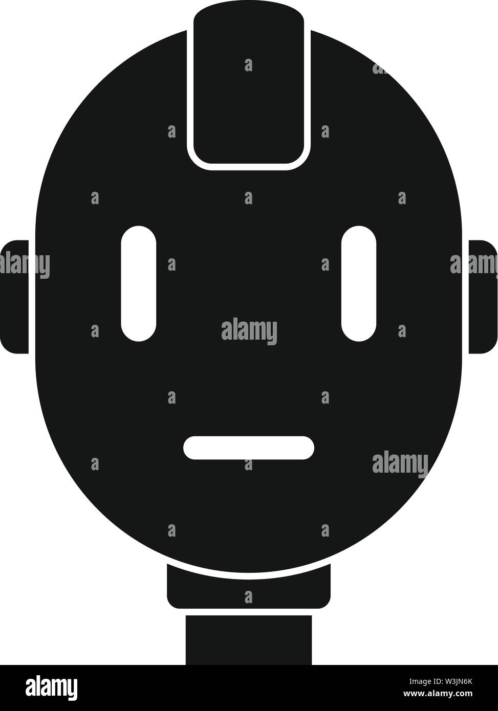 Head robot icon. Simple illustration of head robot vector icon for web design isolated on white ...