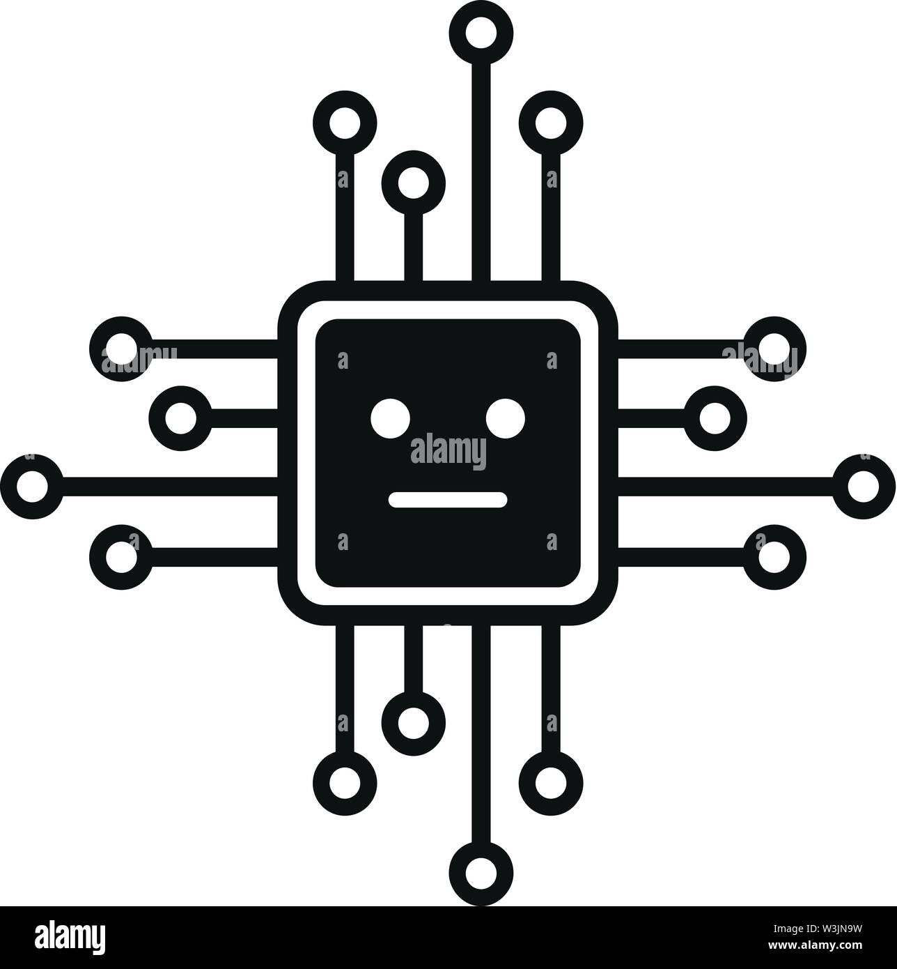 Smartphone processor icon. Simple illustration of smartphone processor ...