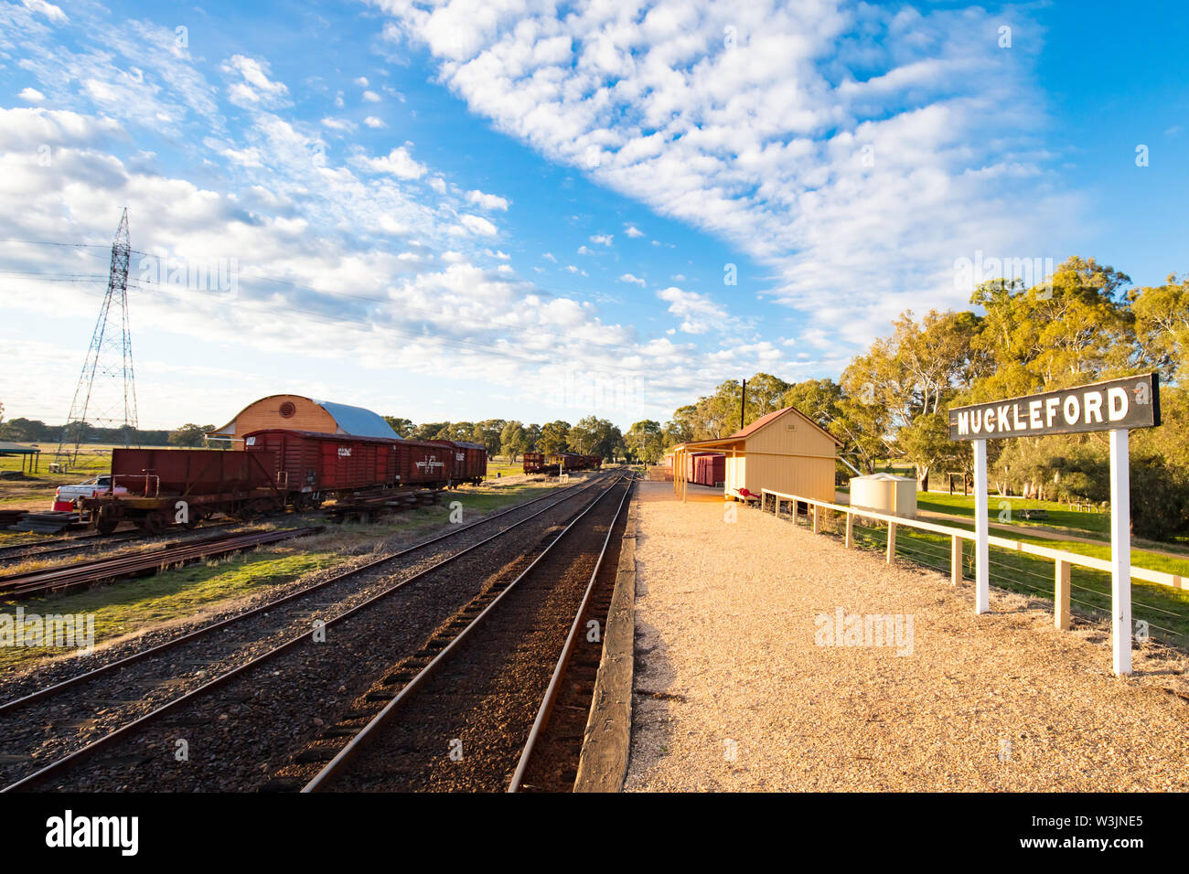 Muckleford Train Station Victoria Australia Stock Photo - Alamy
