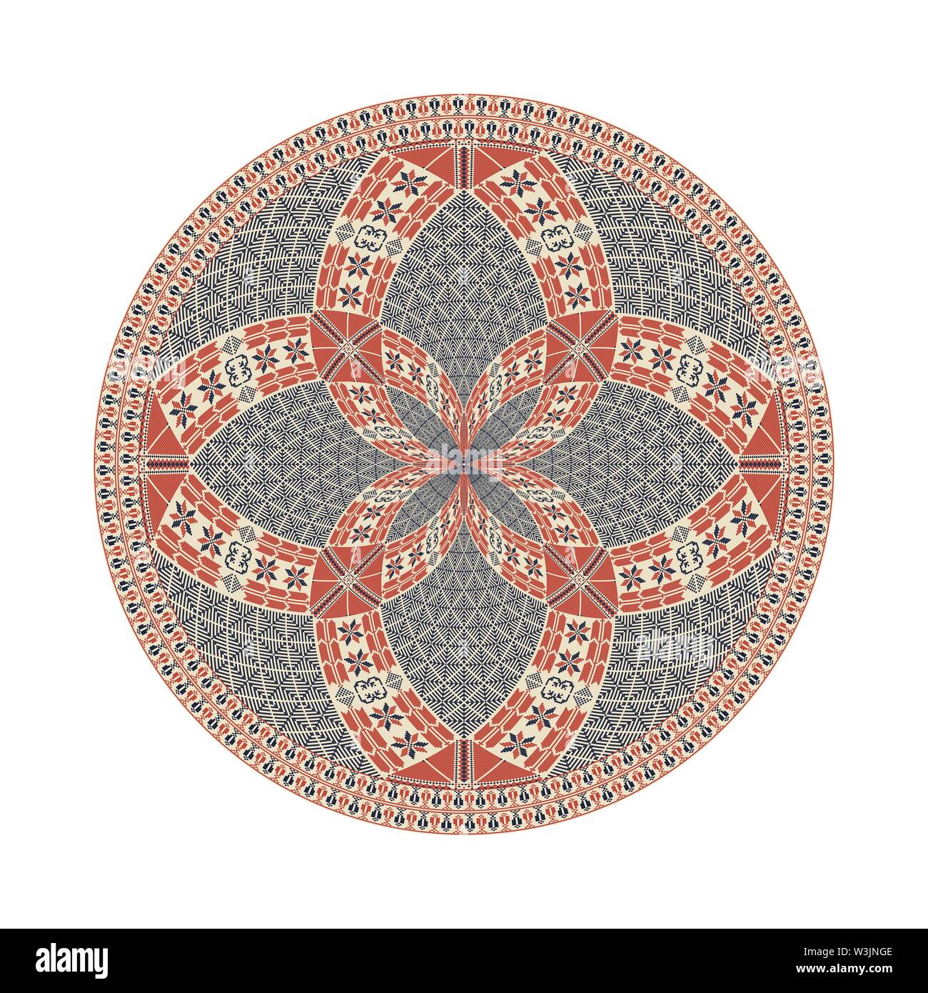 Circular pattern in traditional palestinian style Stock Vector Images ...