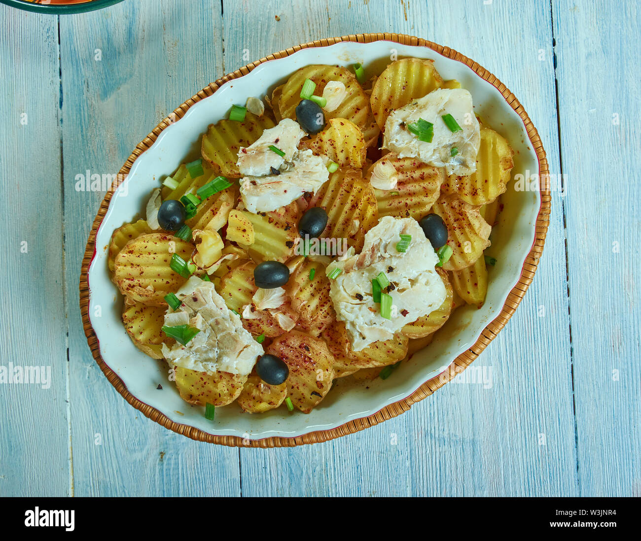 Portuguese Braga Style Cod , close up codfish Stock Photo - Alamy