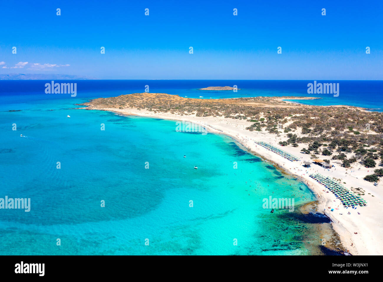 Exotic Chryssi island at the south of Crete, with the amazing Golden ...
