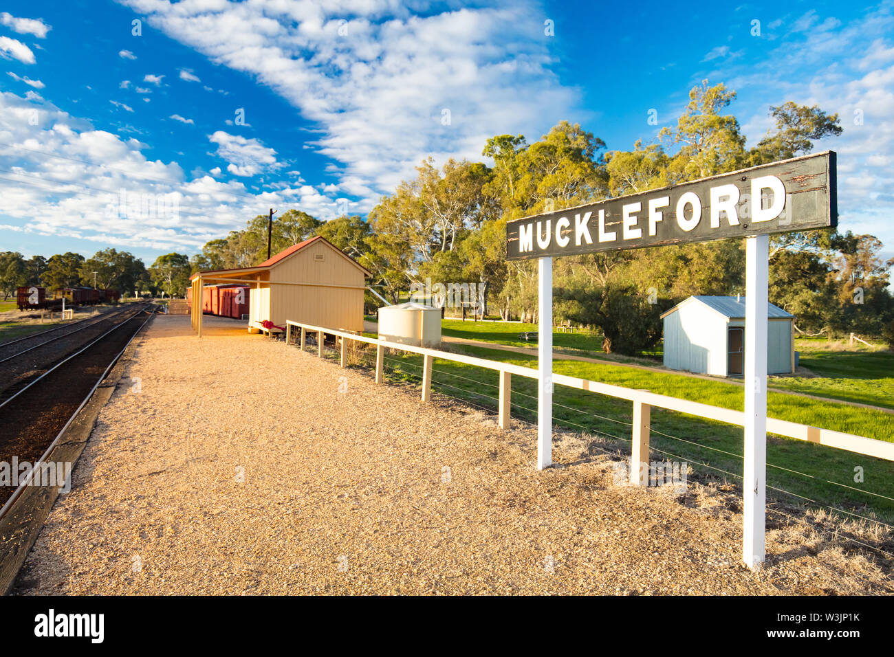 Muckleford Train Station Victoria Australia Stock Photo - Alamy
