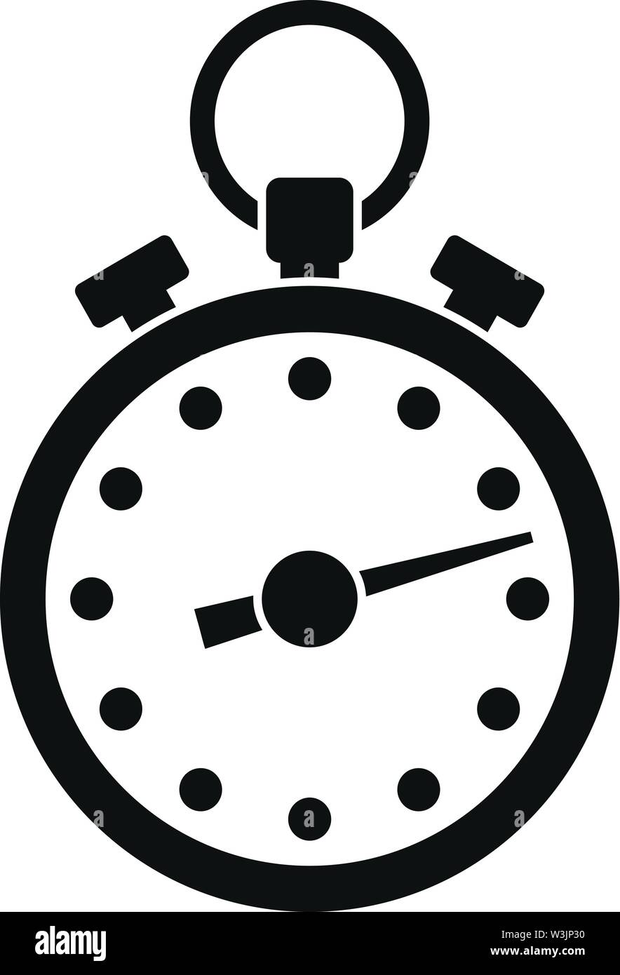 Stopwatch icon. Simple illustration of stopwatch vector icon for web ...