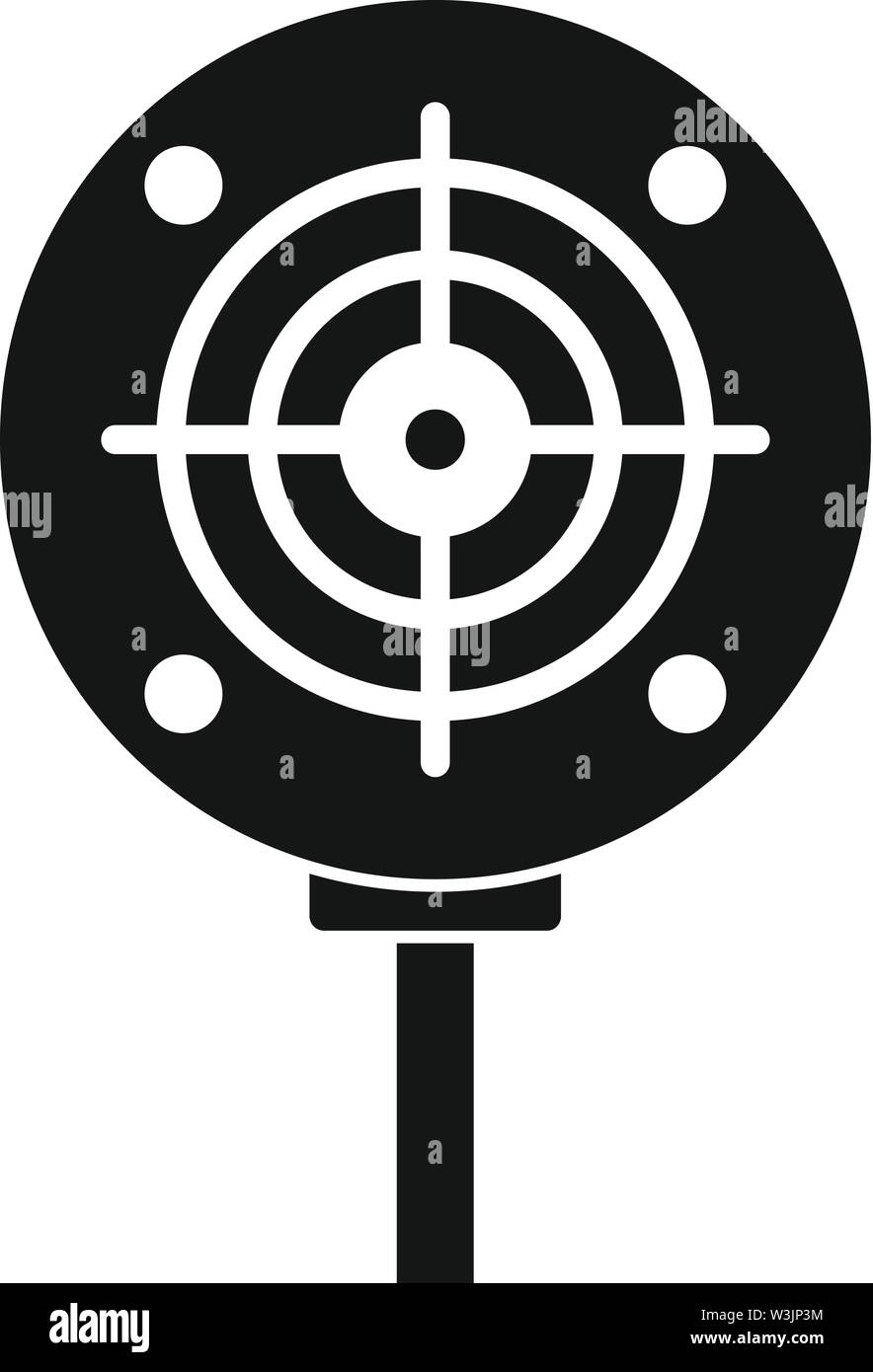 Shooting target icon. Simple illustration of shooting target vector ...