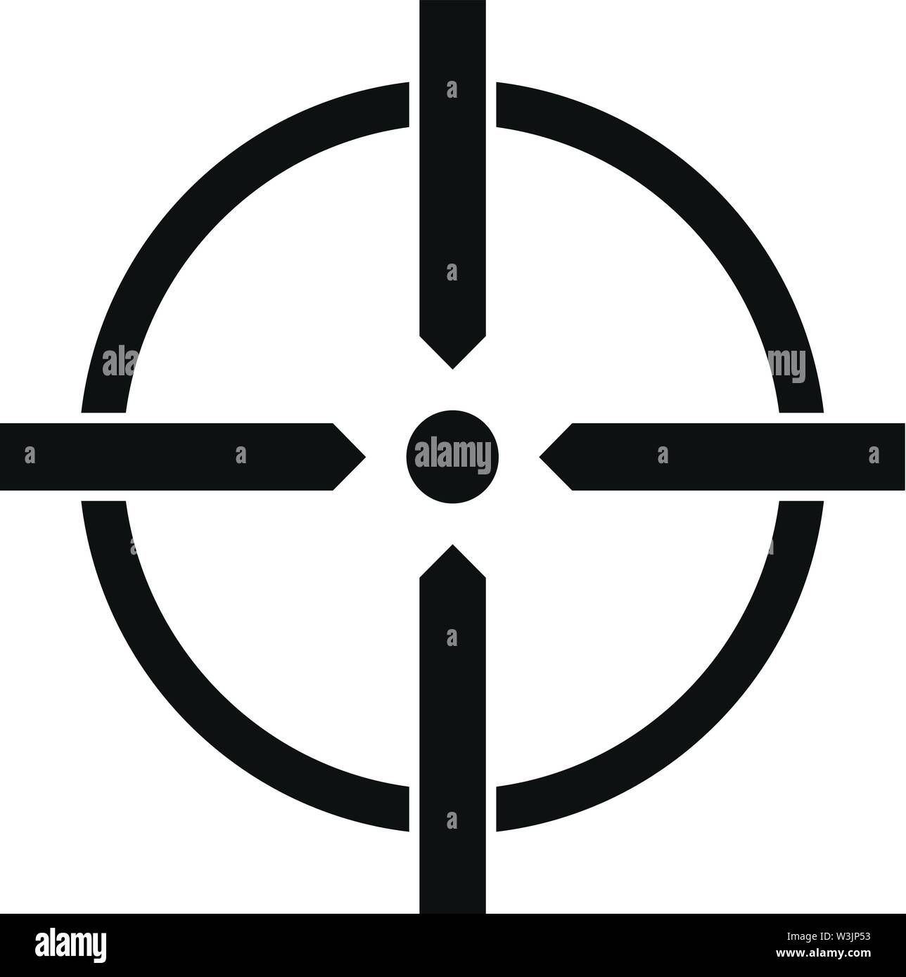 Aim target icon. Simple illustration of aim target vector icon for web ...