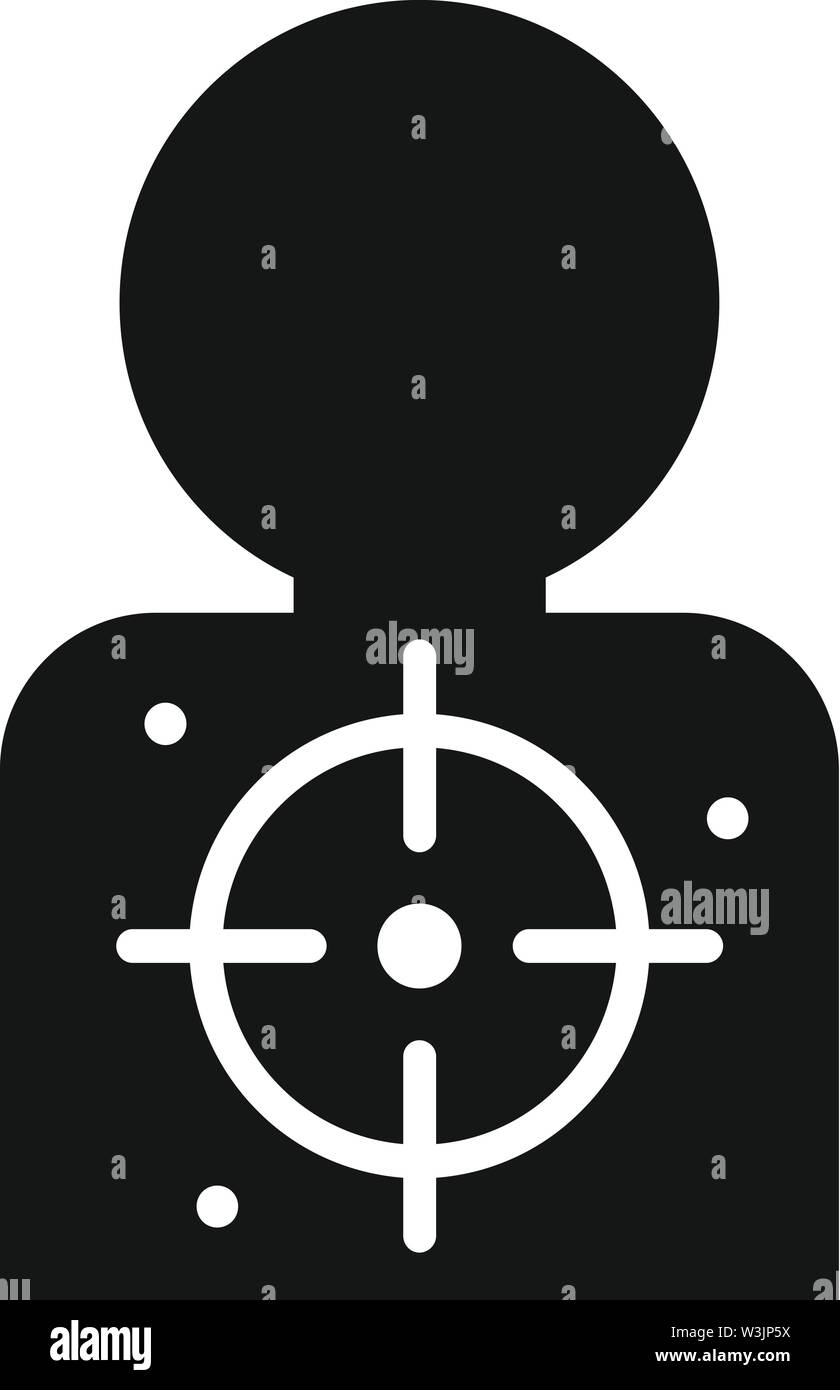 Target man silhouette icon. Simple illustration of target man ...