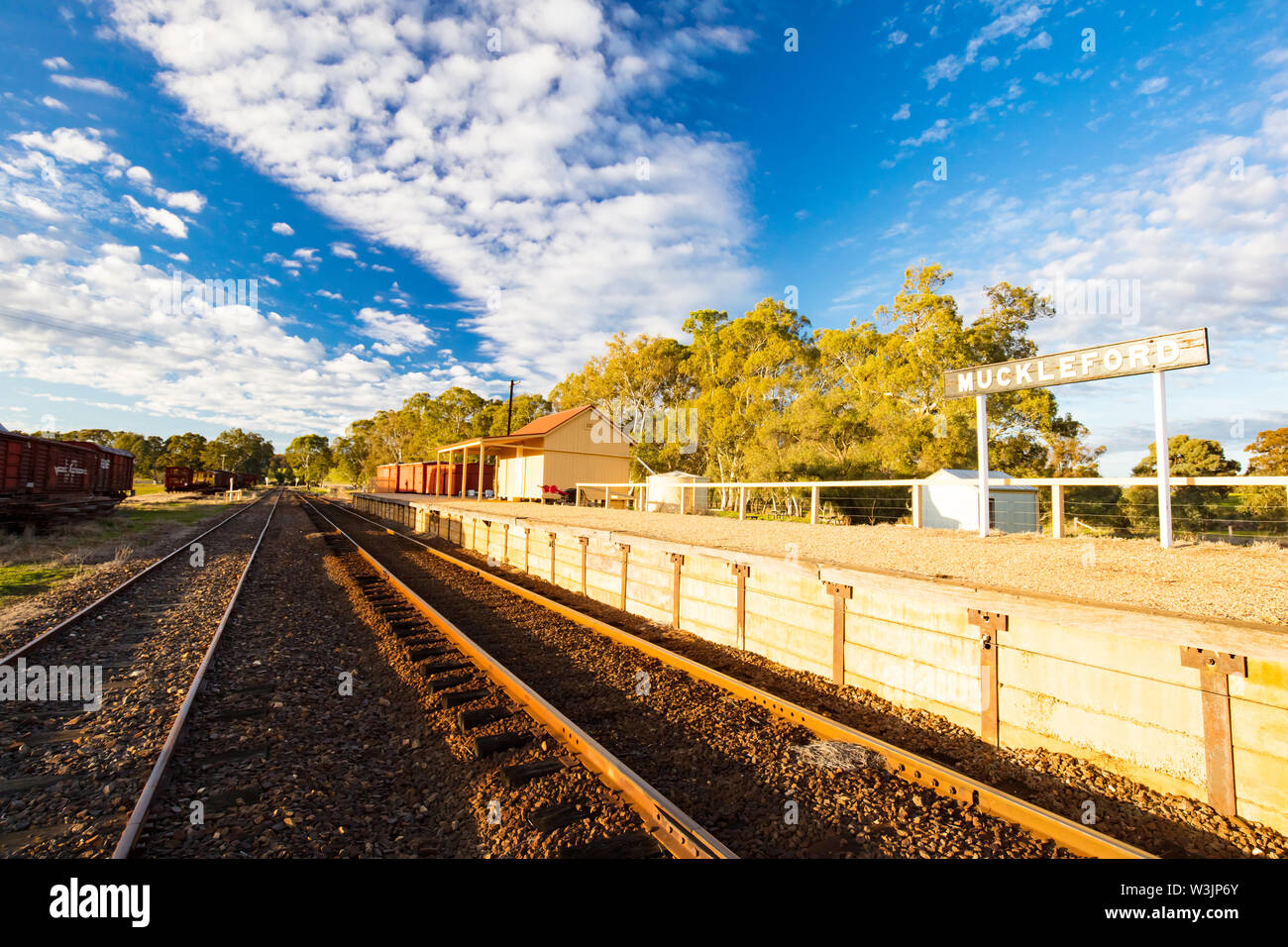 Muckleford Train Station Victoria Australia Stock Photo - Alamy
