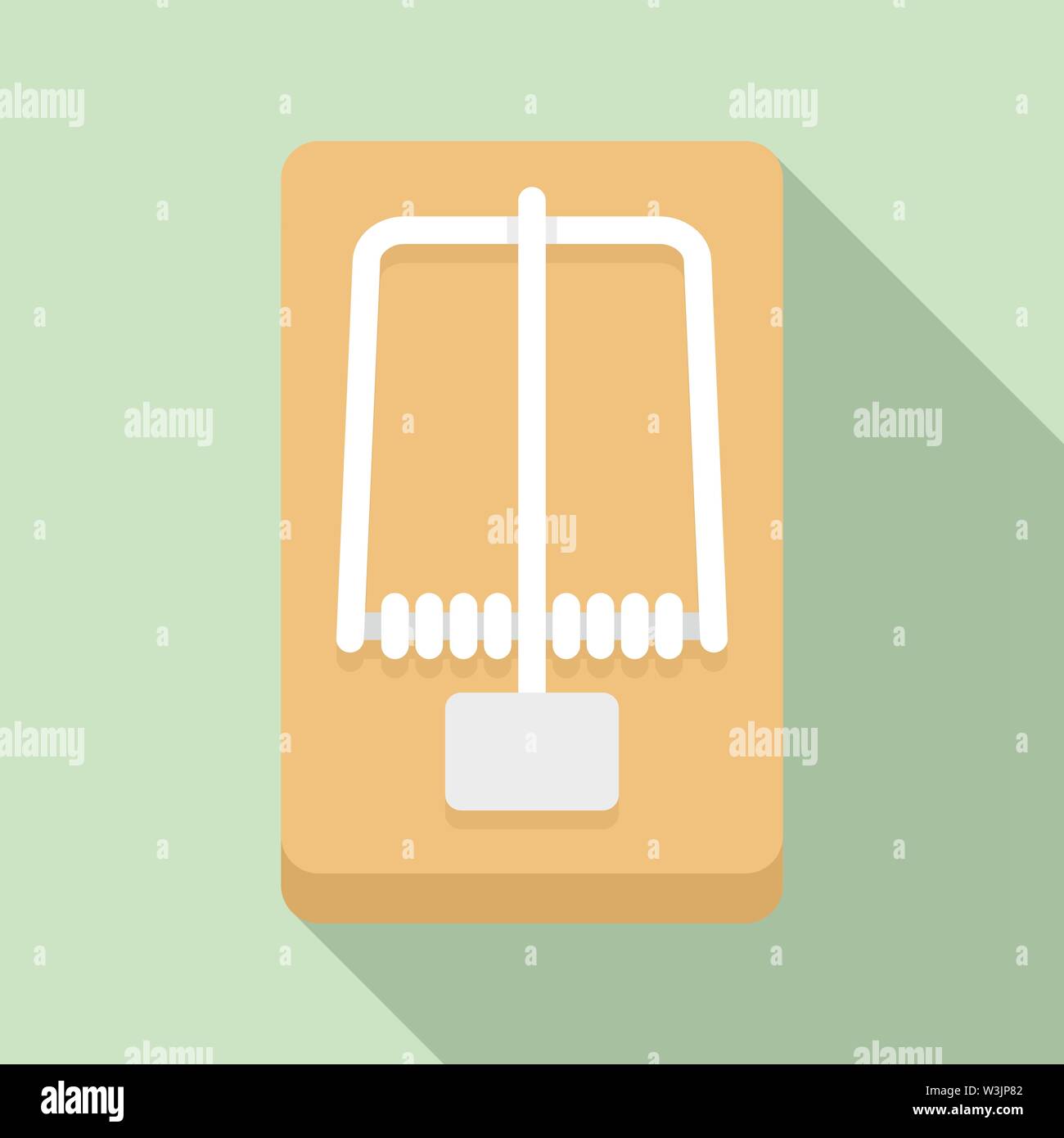 Wood mouse trap icon. Flat illustration of wood mouse trap vector icon ...