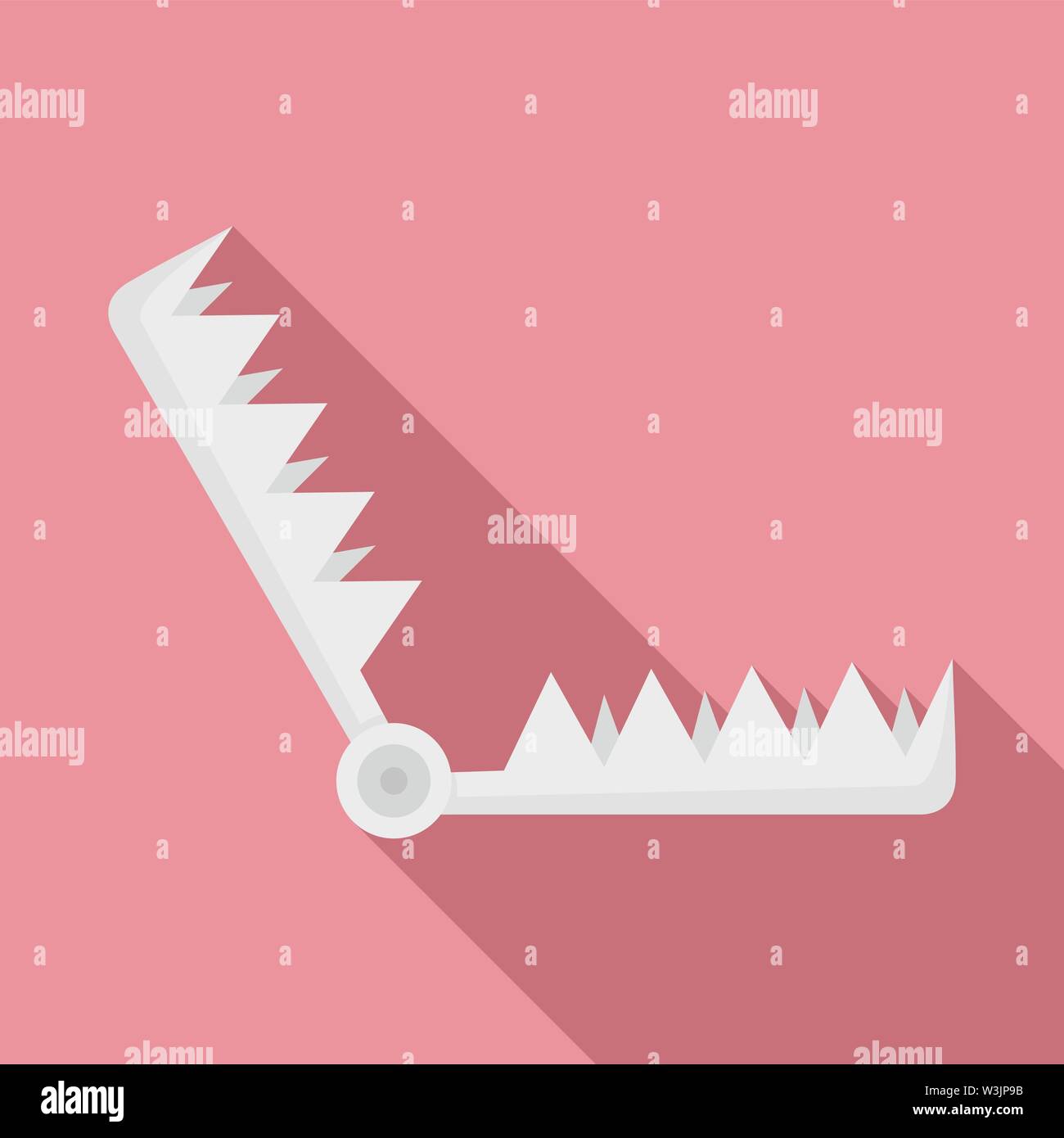 Metal trap icon. Flat illustration of metal trap vector icon for web ...