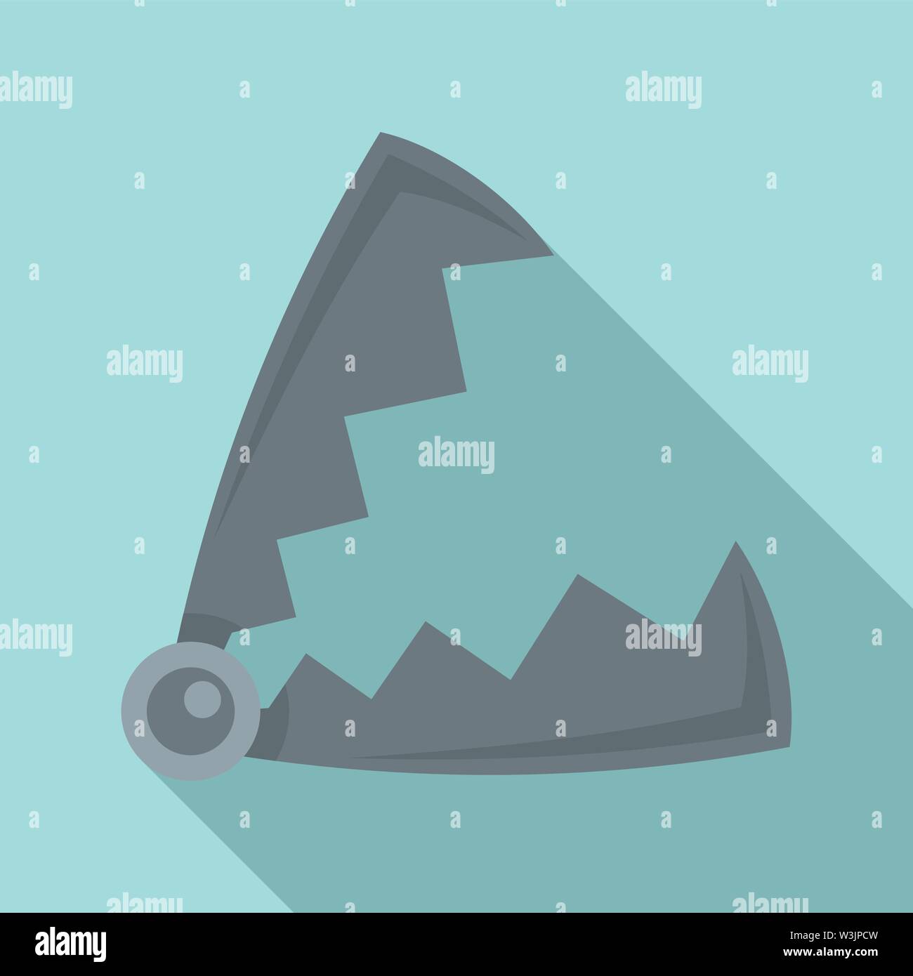 Metal hunter trap icon. Flat illustration of metal hunter trap vector ...