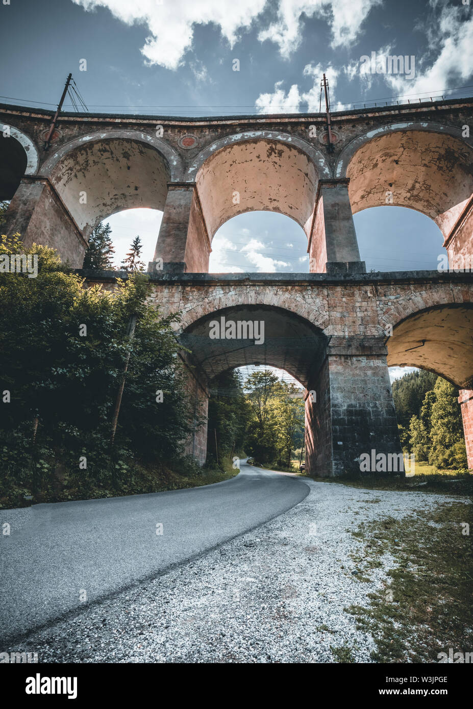 The Viaduct of the old Semmering Railway (Semmeringbahn) in Austria ...