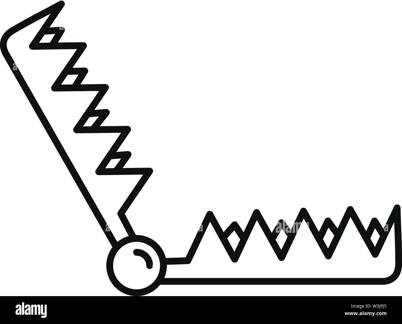 Metal trap icon. Outline metal trap vector icon for web design isolated ...