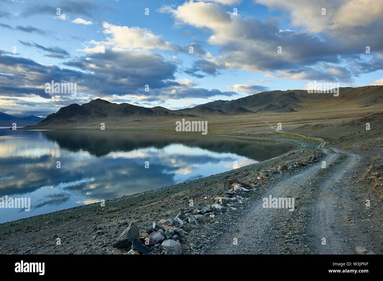 Tolbo Nuur Lake in Mongolia, landscapes of Western Mongolia, Asia ...