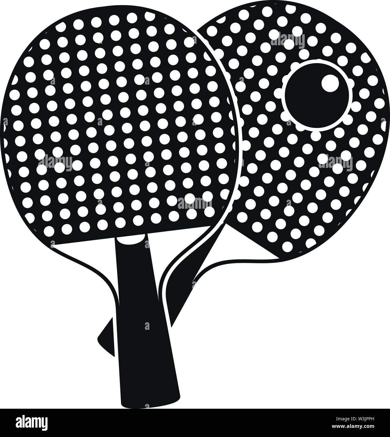 Table tennis paddle icon. Simple illustration of table tennis paddle ...