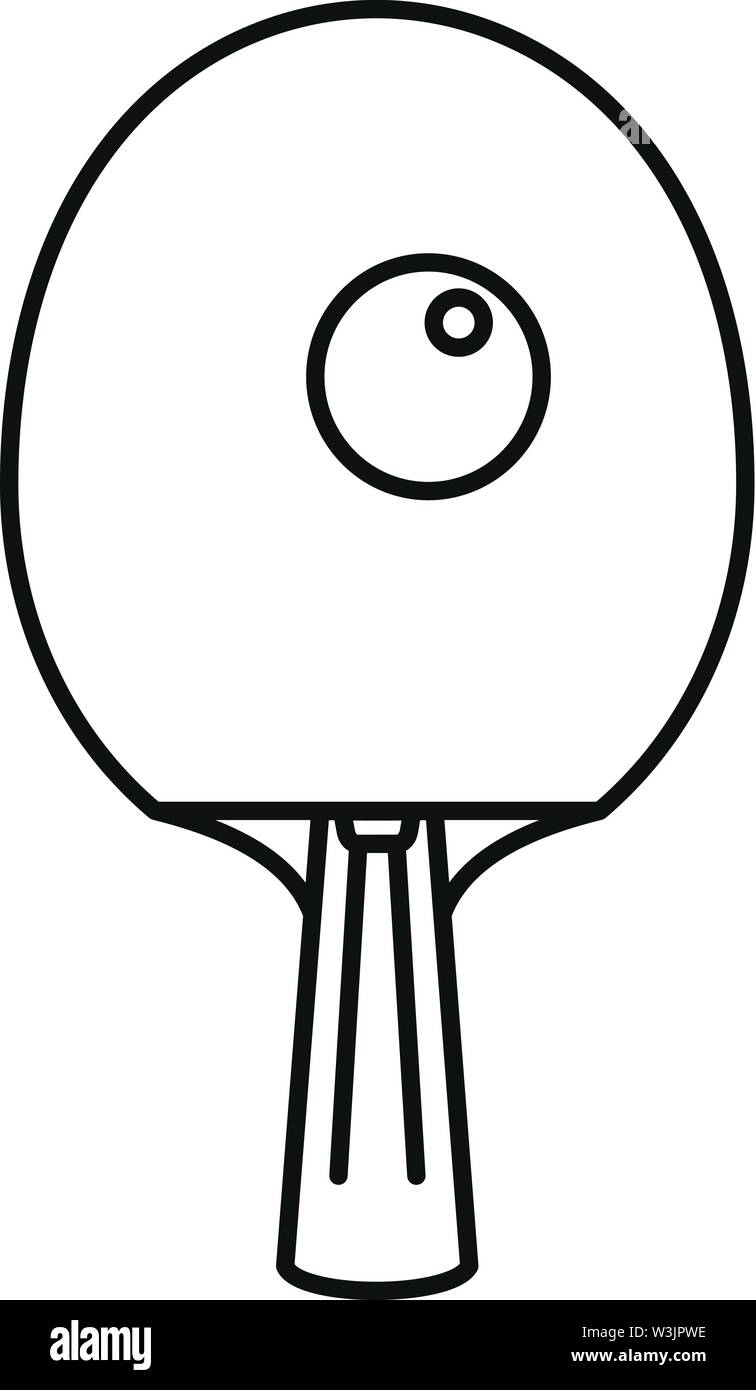 Ping pong racket ball outline hi-res stock photography and images - Alamy