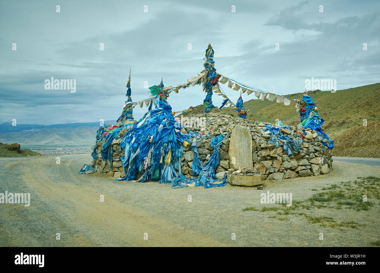Mongolian Ovoo , Khovd downtown, Khovd Province of Mongolia Stock Photo ...