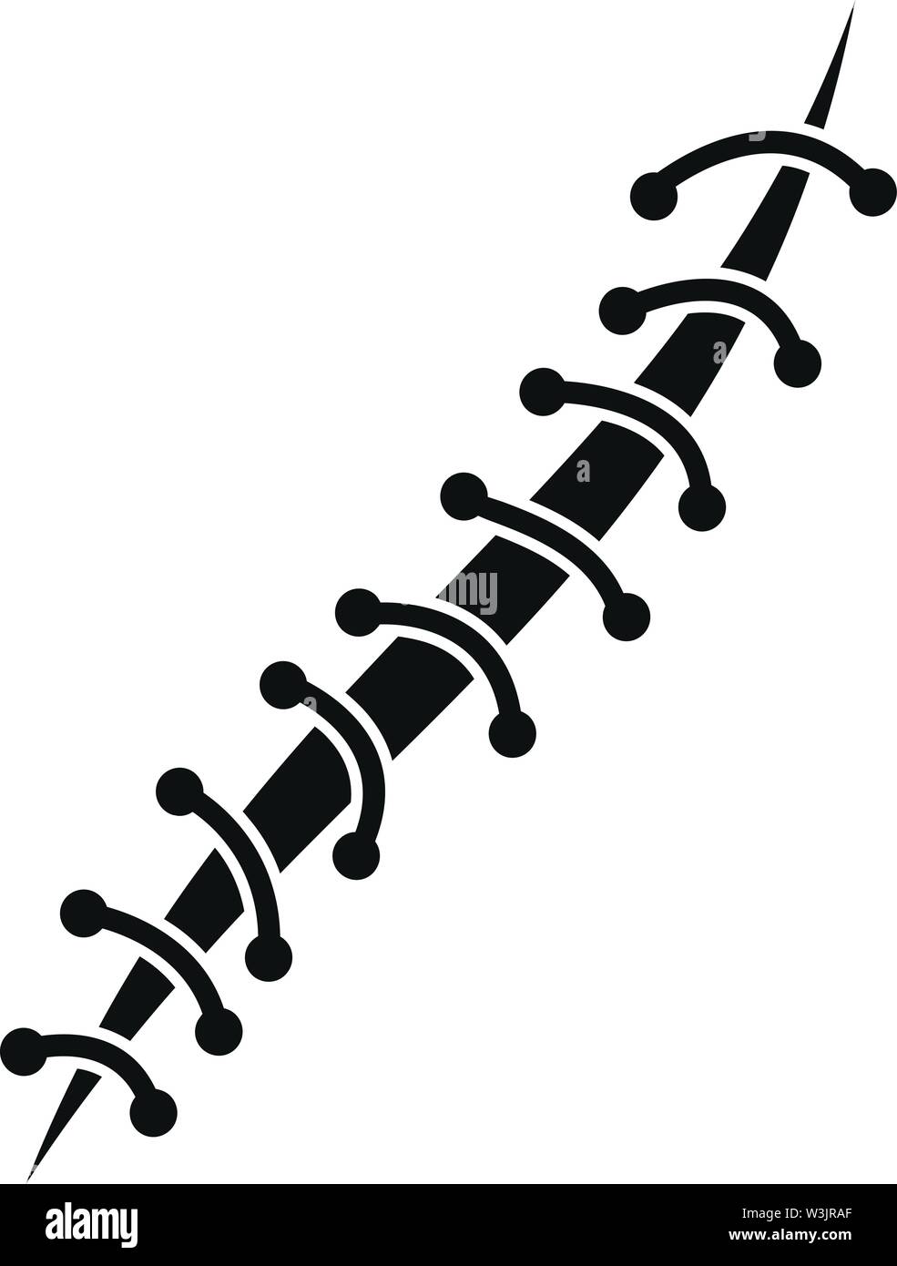 Suture icon. Simple illustration of suture vector icon for web design ...