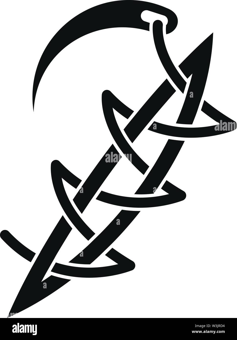 Medical suture icon. Simple illustration of medical suture vector icon ...