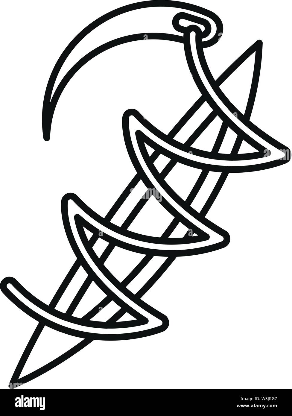 Medical suture icon. Outline medical suture vector icon for web design ...