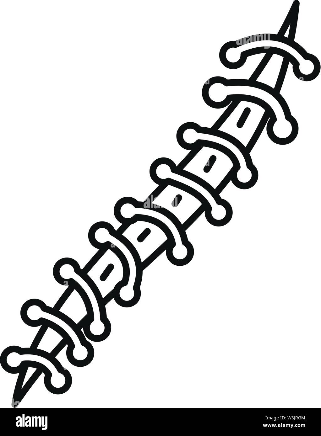 Suture icon. Outline suture vector icon for web design isolated on ...