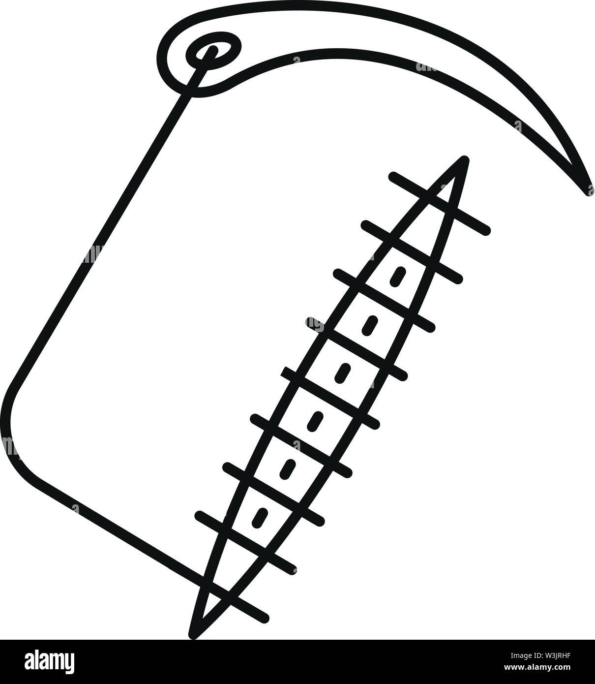 Closed suture icon. Outline closed suture vector icon for web design ...
