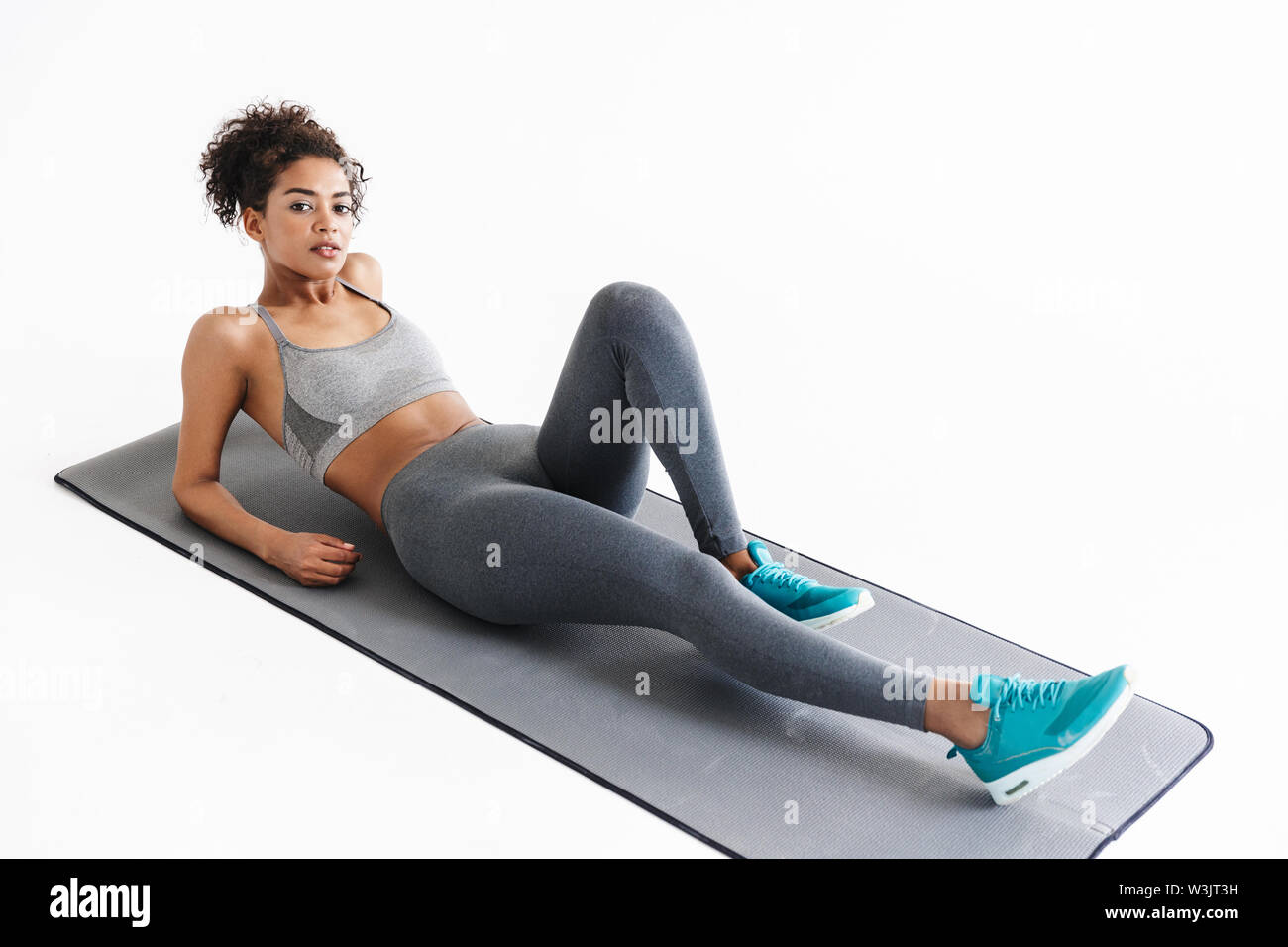 Image of a beautful young amazing stronger sports fitness african woman ...