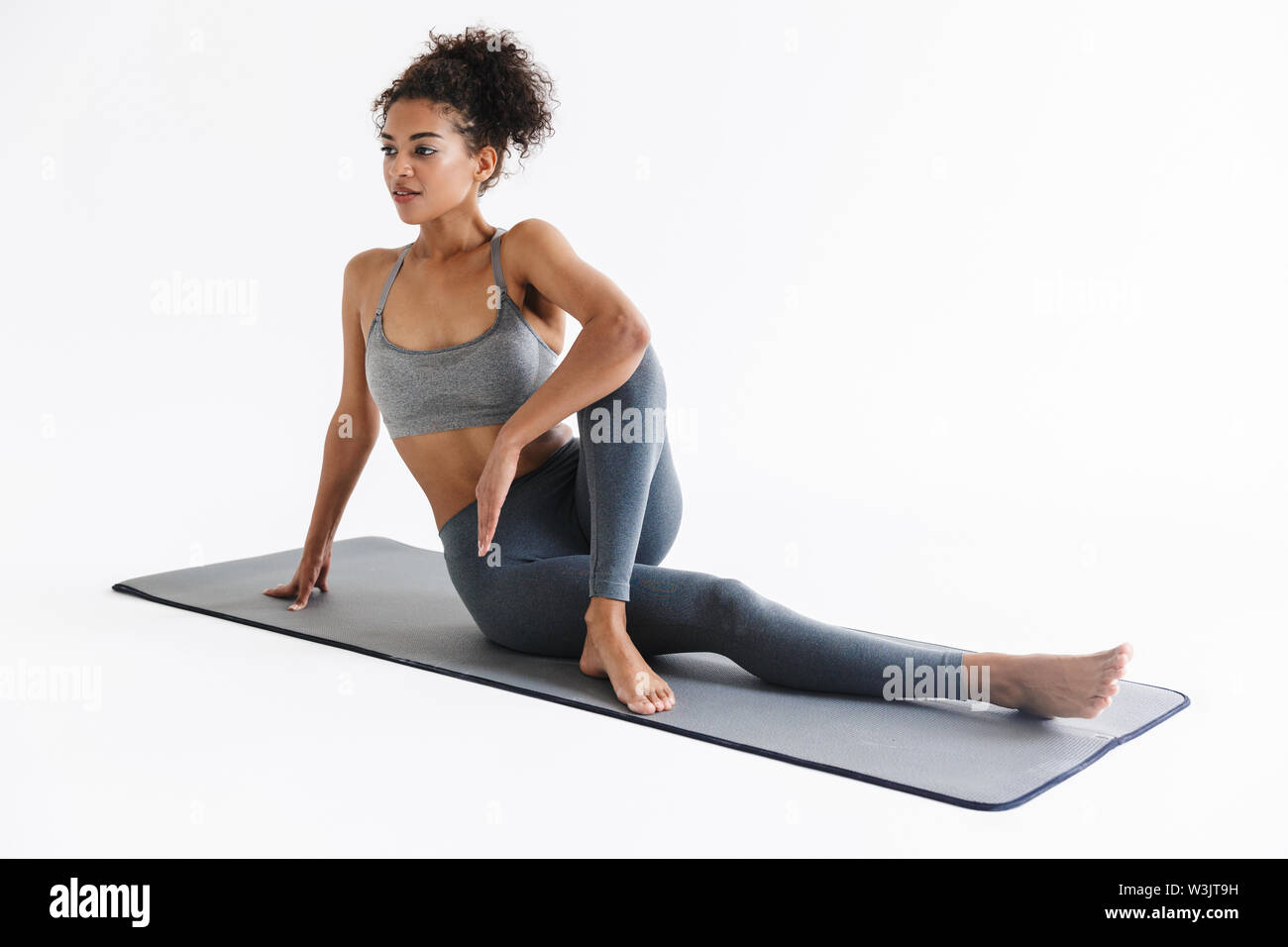 Image of a beautful young amazing stronger sports fitness african woman ...