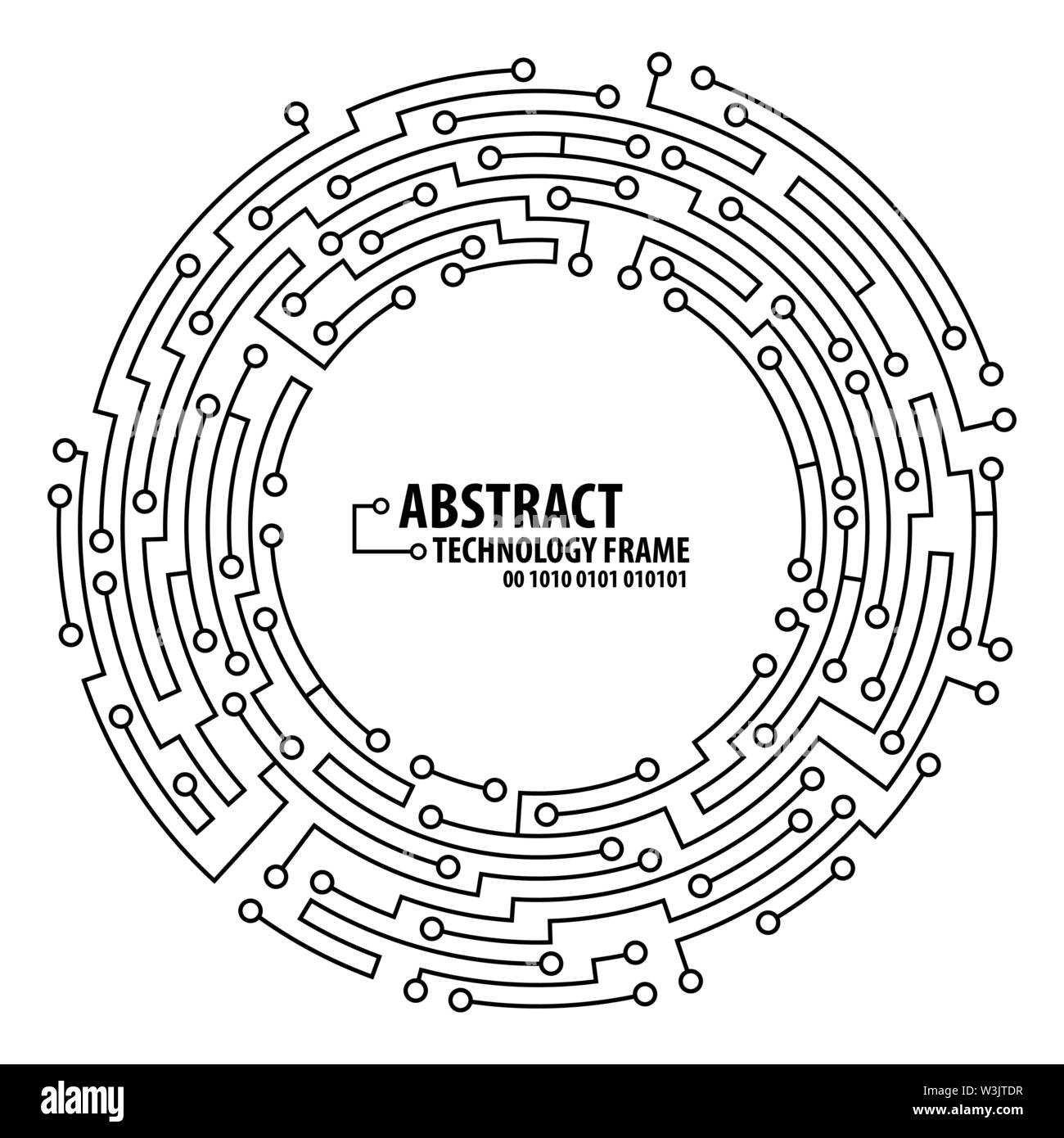 Abstract technology round frame Stock Vector Image & Art - Alamy