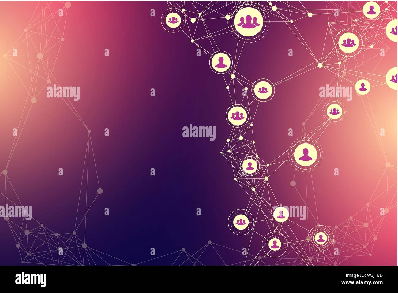 Abstract people connection technology concept. Global business concept ...