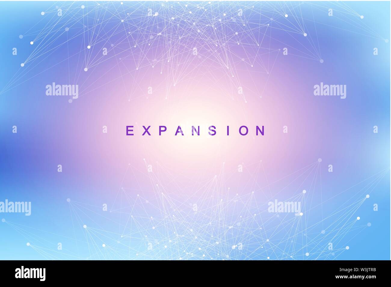 Expansion of life. Colorful explosion background with connected line ...