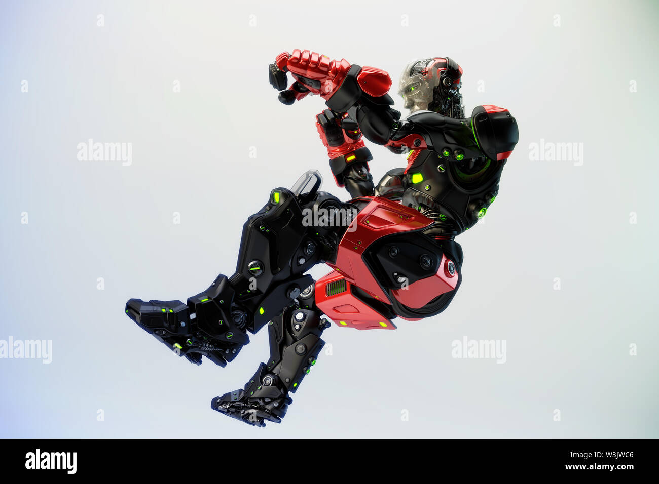 Robot boxer in rack stand, 3d rendering Stock Photo - Alamy