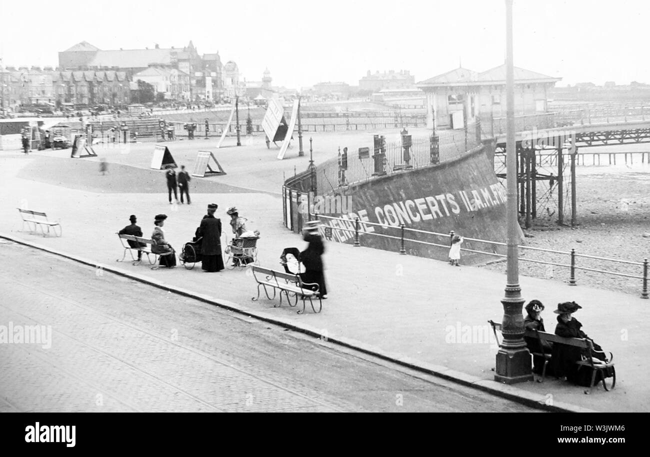 Pier entrance, Morecambe, Victorian period Stock Photo - Alamy