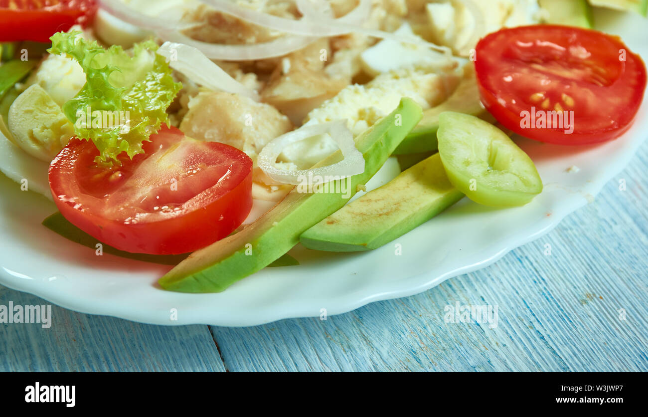 Puerto Rican Cod fish salad, Ensalada de Bacalao Stock Photo - Alamy