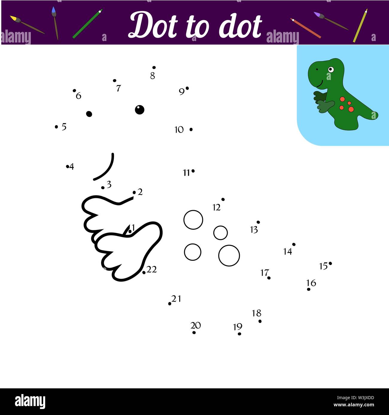 Numbers game with dinosaur. Print and color. Practice handwriting ...