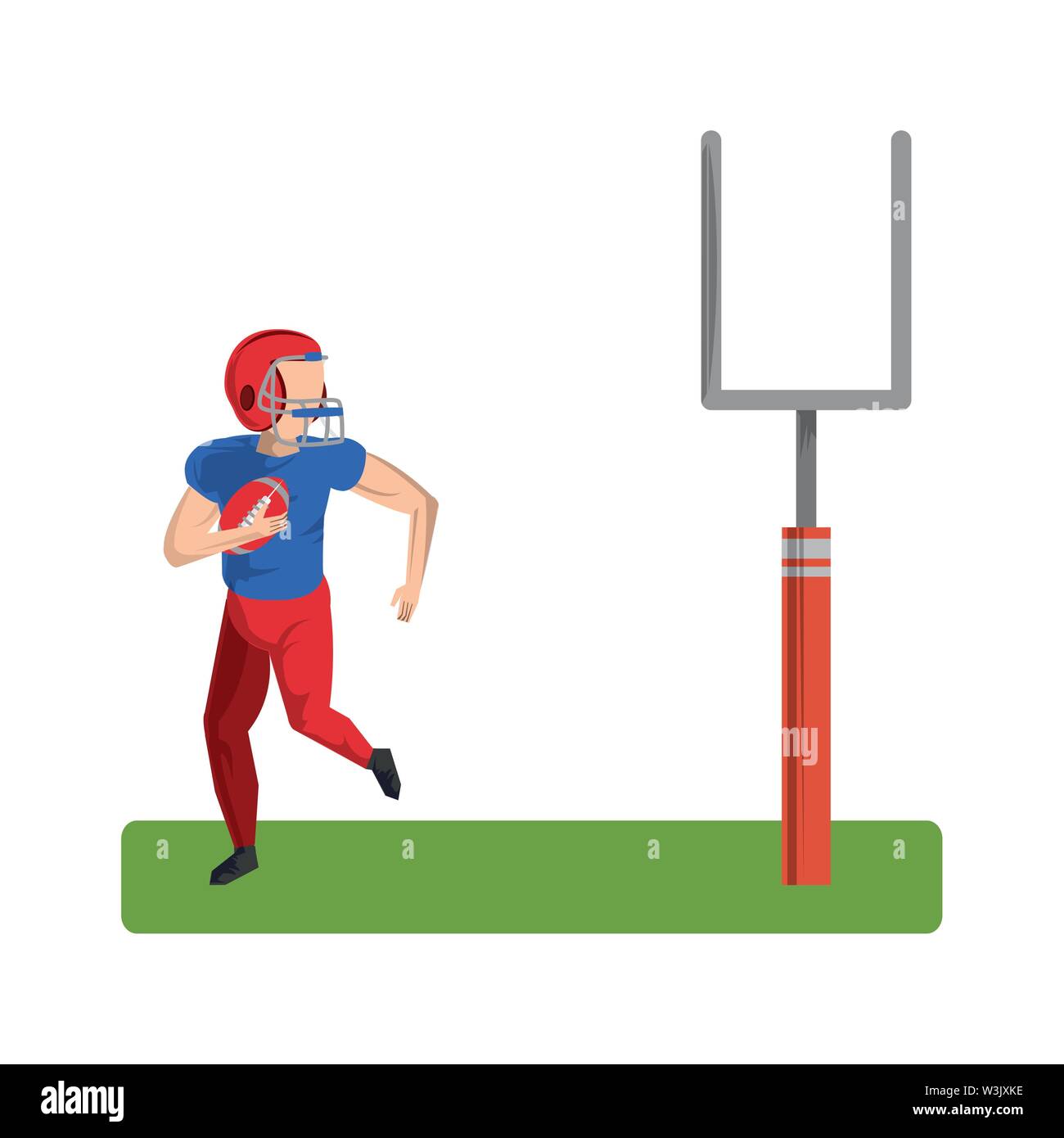 american football sport game cartoon Stock Vector Image & Art - Alamy