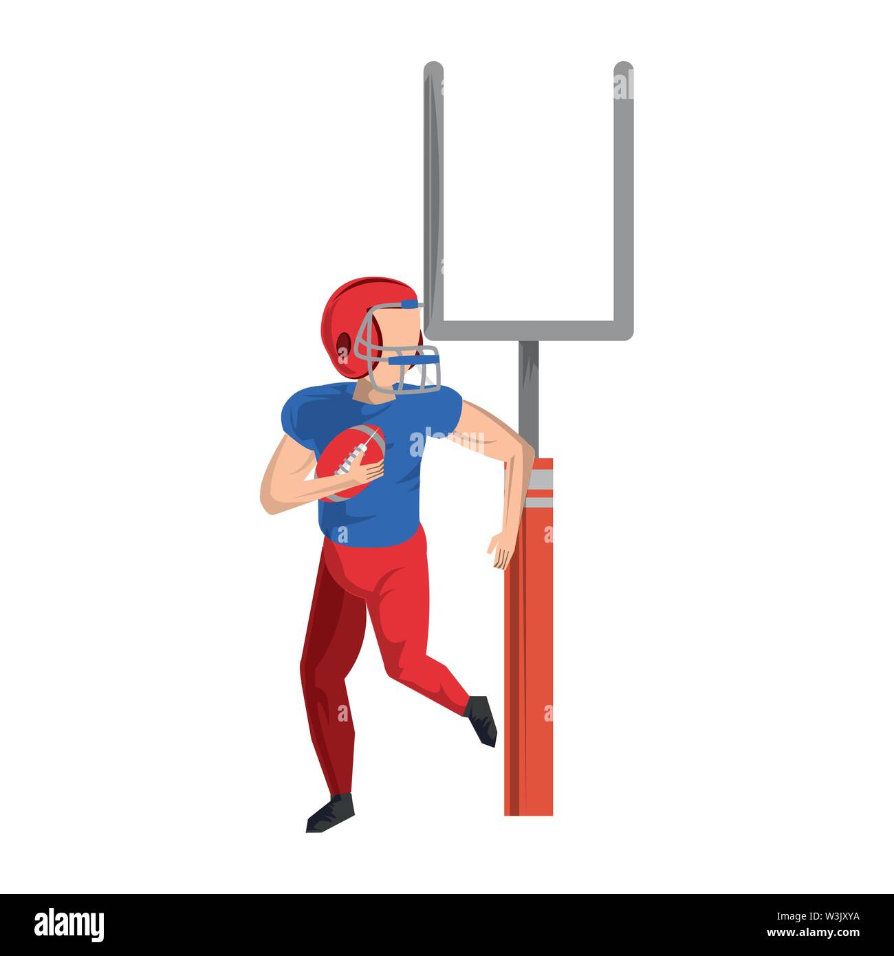 american football sport game cartoon Stock Vector Image & Art - Alamy