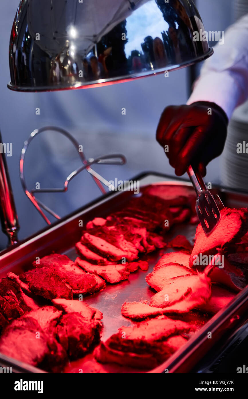 Catering food wedding ready to guests. Shallow dof Stock Photo - Alamy