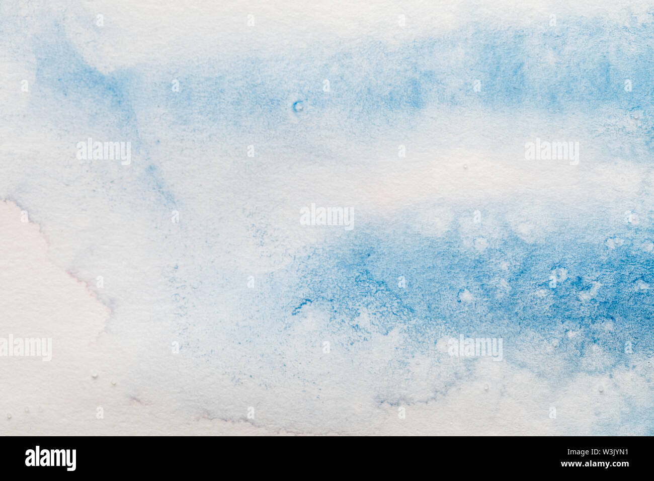blue colorful watercolor paint spill on white background Stock Photo ...